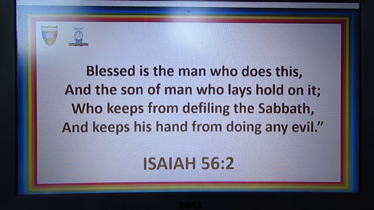 ISAIAH 56:2 - YouTube