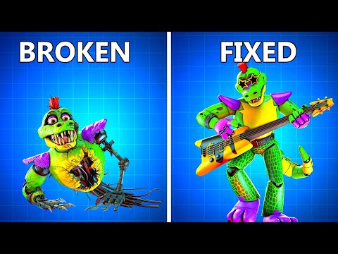 Broken VS. Fixed Security Breach Animatronics in FNAF