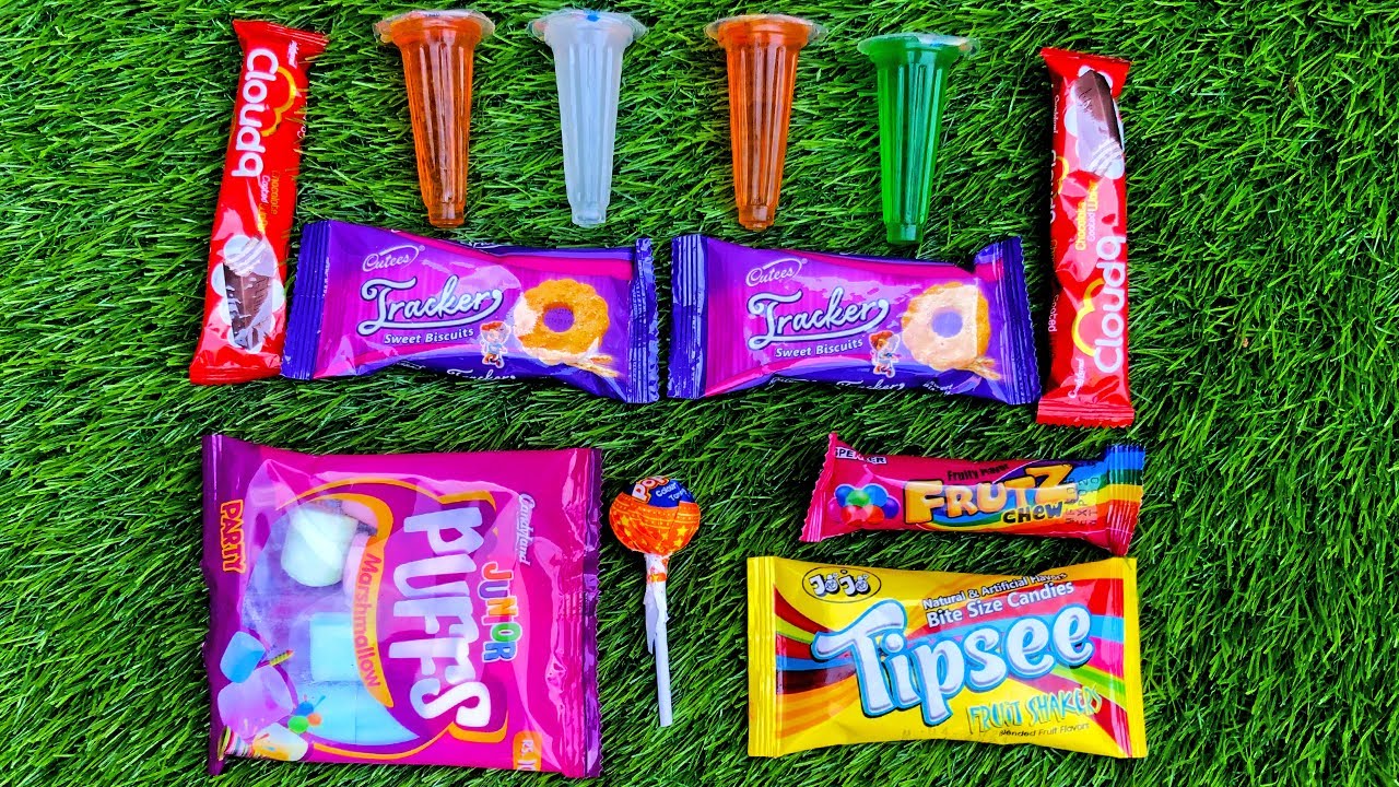 Satisfying video ASMR | Lot's of lollipops yummy candies Rainbow jell ...