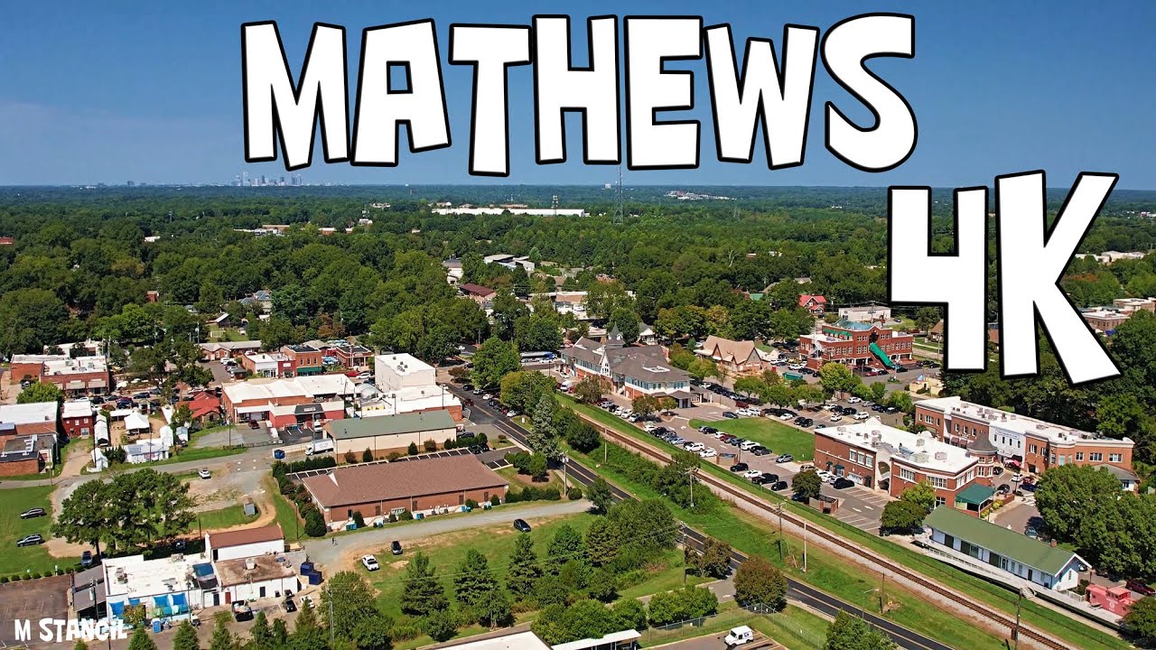 Mathews NC 4K / Charlotte Suburb (DJI Mavic Air 2S Drone Footage) 38th ...