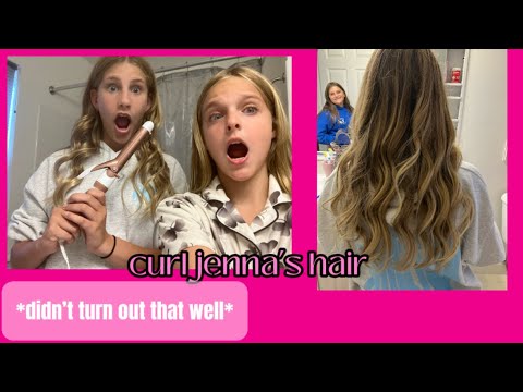 curling jenna’s hair *fail* - YouTube