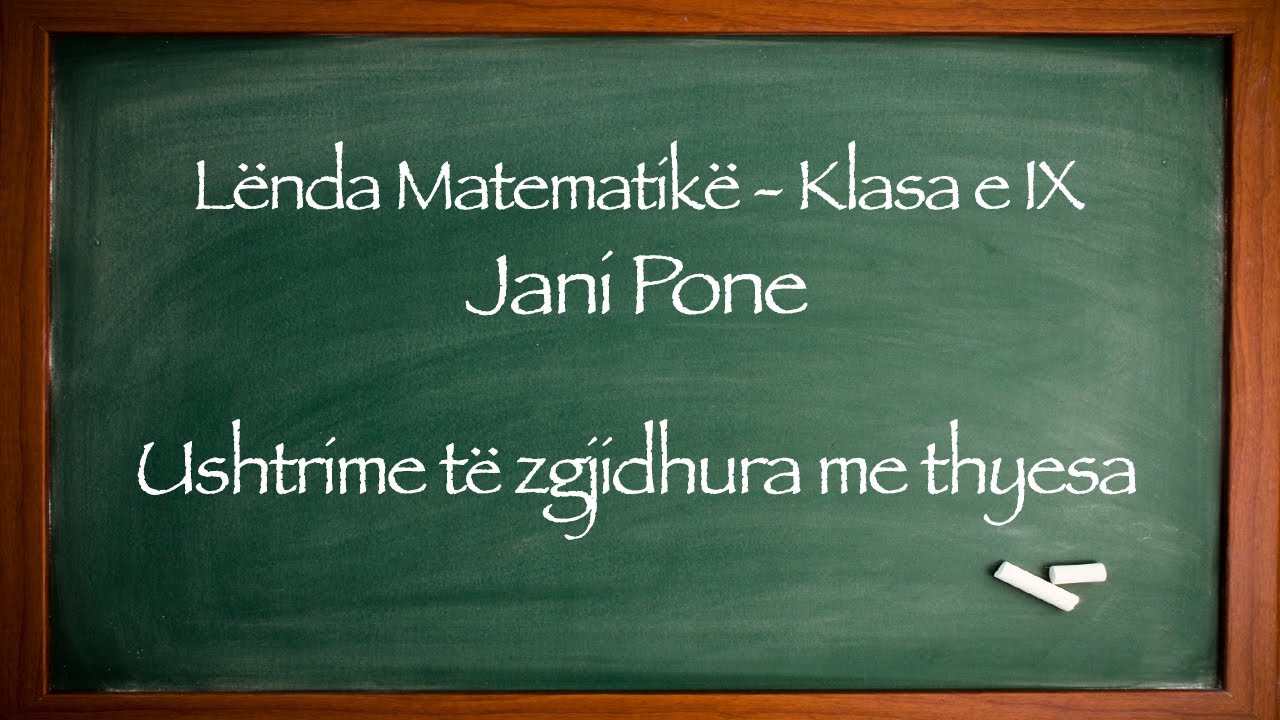 Veprime me thyesat 6 - USHTRIME TE ZGJIDHURA ME THYESA | Lënda ...