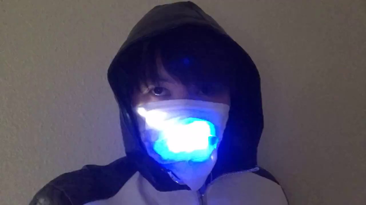 Halloween Mask Light Up Zombie Mask - Dust Mask LED Mask Surgical Mask ...