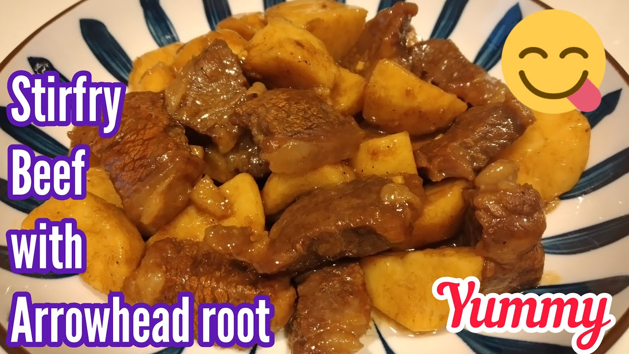 Beef recipe with Arrowhead roots / Stirfry | VGemini vlog - YouTube