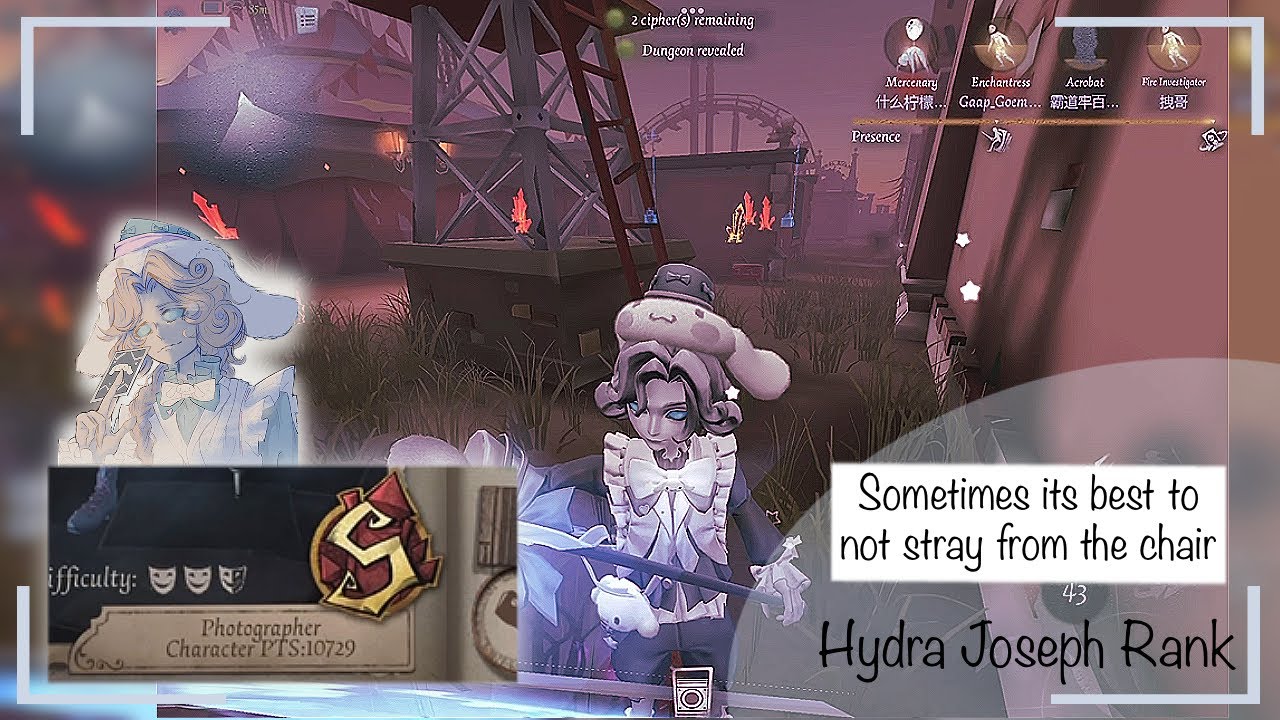 Identity V Joseph rank (2nd photo) - YouTube