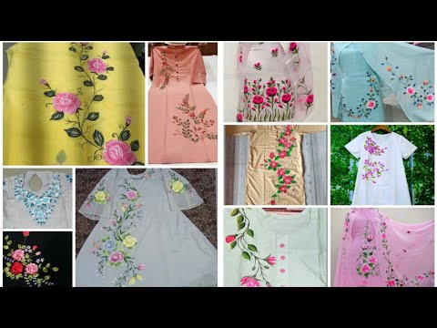 Beautiful Hand Painted Suit Design 💕 Latest painting Suits design ️ ...