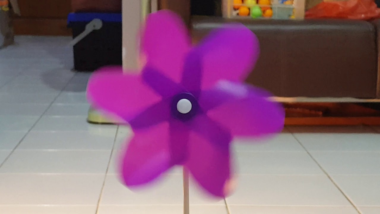 6 petal pinwheel 18cm (Purple) - YouTube