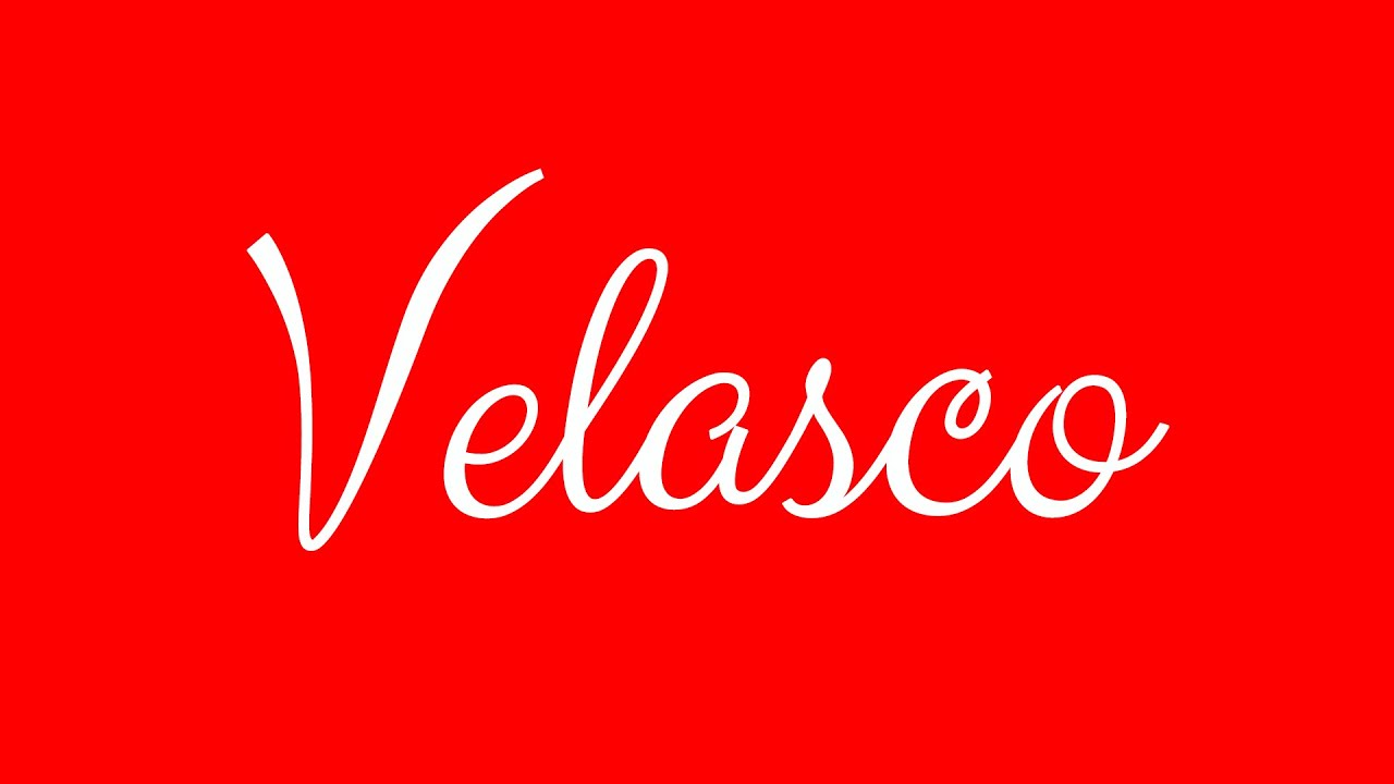 Learn how to Sign the Name Velasco Stylishly in Cursive Writing - YouTube