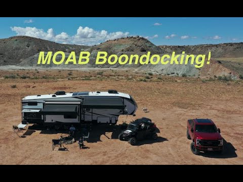 Moab 5th Wheel Boondocking Trip! Double Towing - YouTube