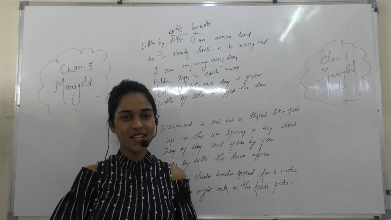 ."LITTLE BY LITTLE" CLASS 3 NCERT MARIGOLD POEM ENGLISH - YouTube