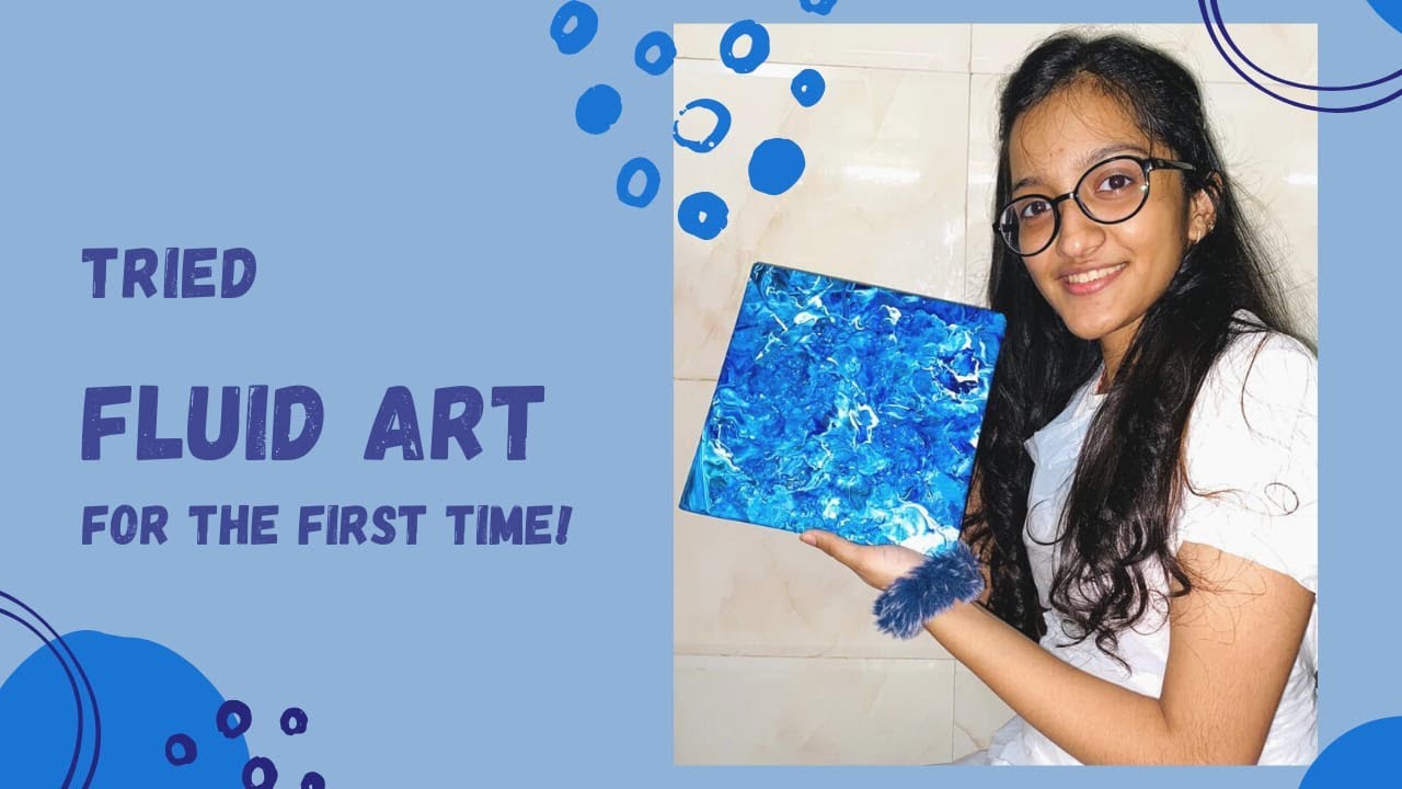 TRYING FLUID ART FOR THE FIRST TIME ️ | with Camlin Fluid Art Kit | Rs ...