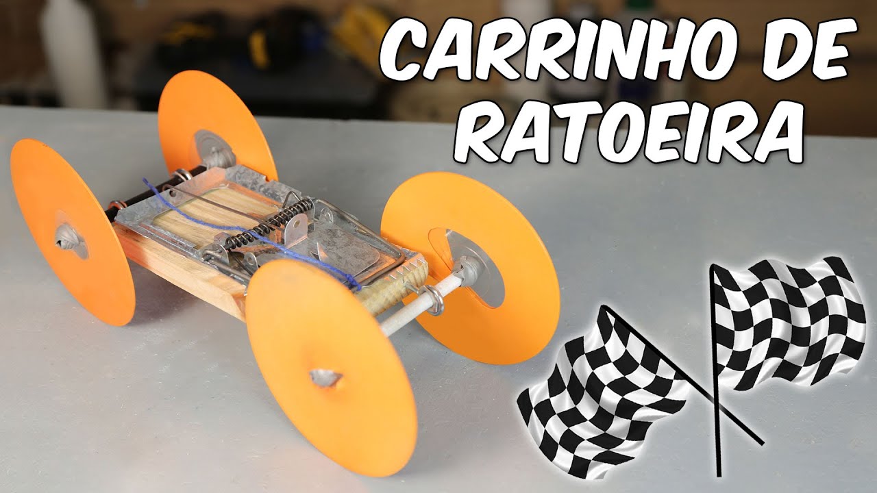 Carrinho com MOTOR de ratoeira - YouTube