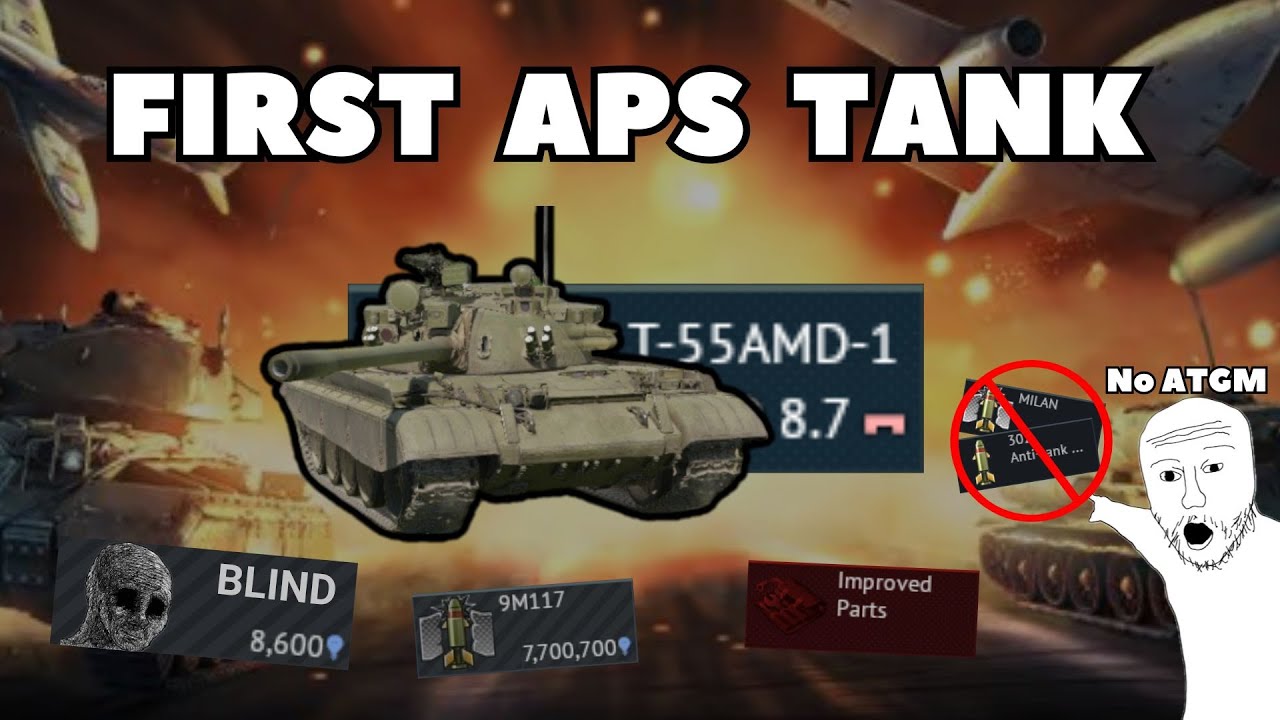 First Tank with APS T-55AMD-1 | I'm Blind as a Bat | STOCK Grind - YouTube