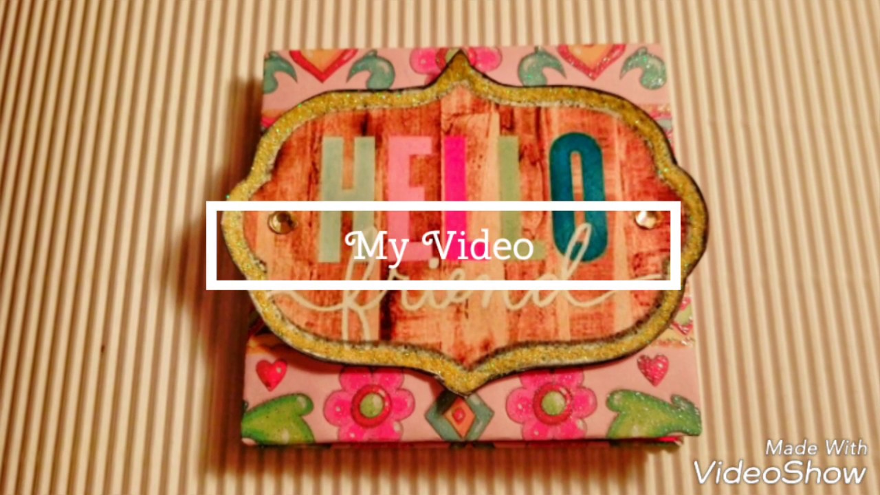 Diy handmade gift mini album card - YouTube