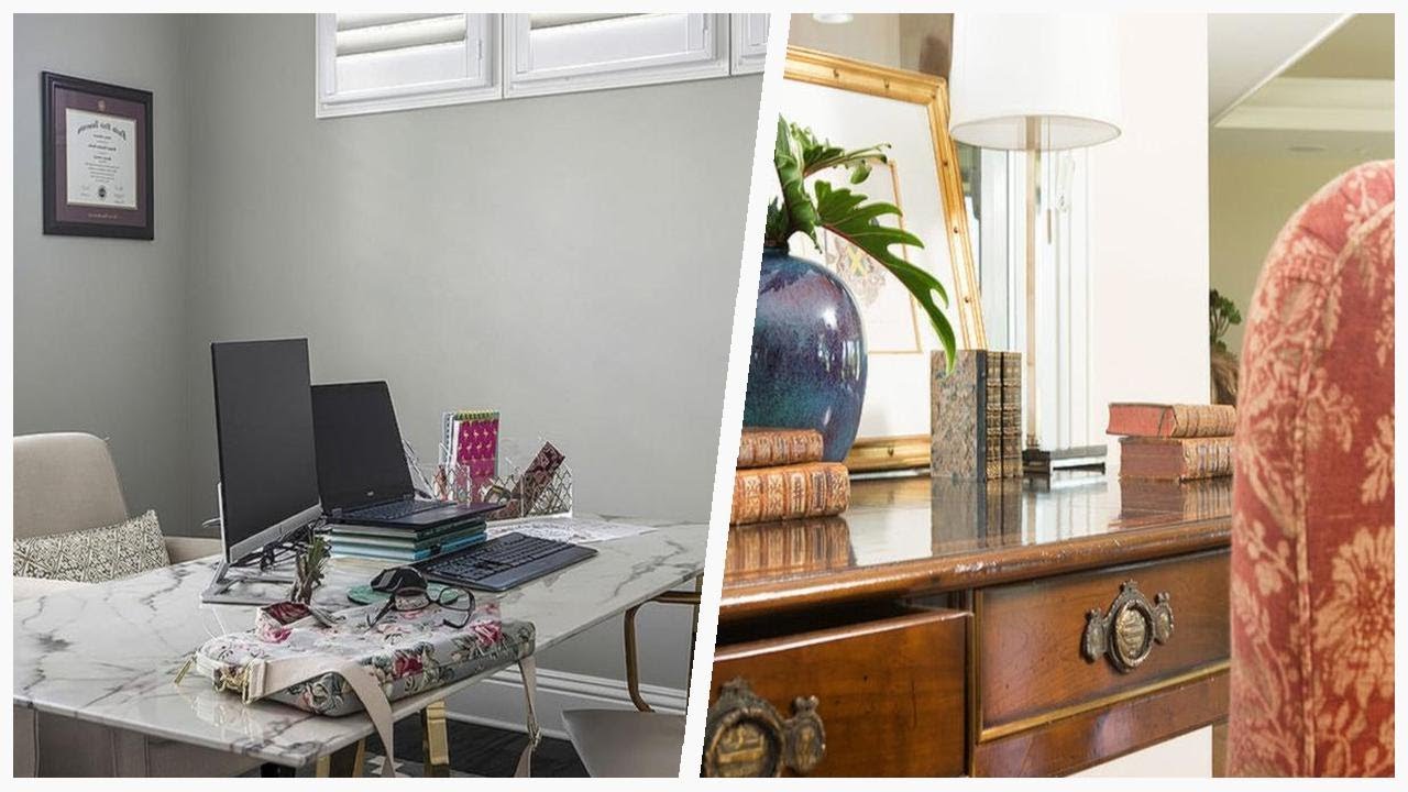 75 Premium Shabby-chic Style Home Office Design Ideas You'll Love - YouTube
