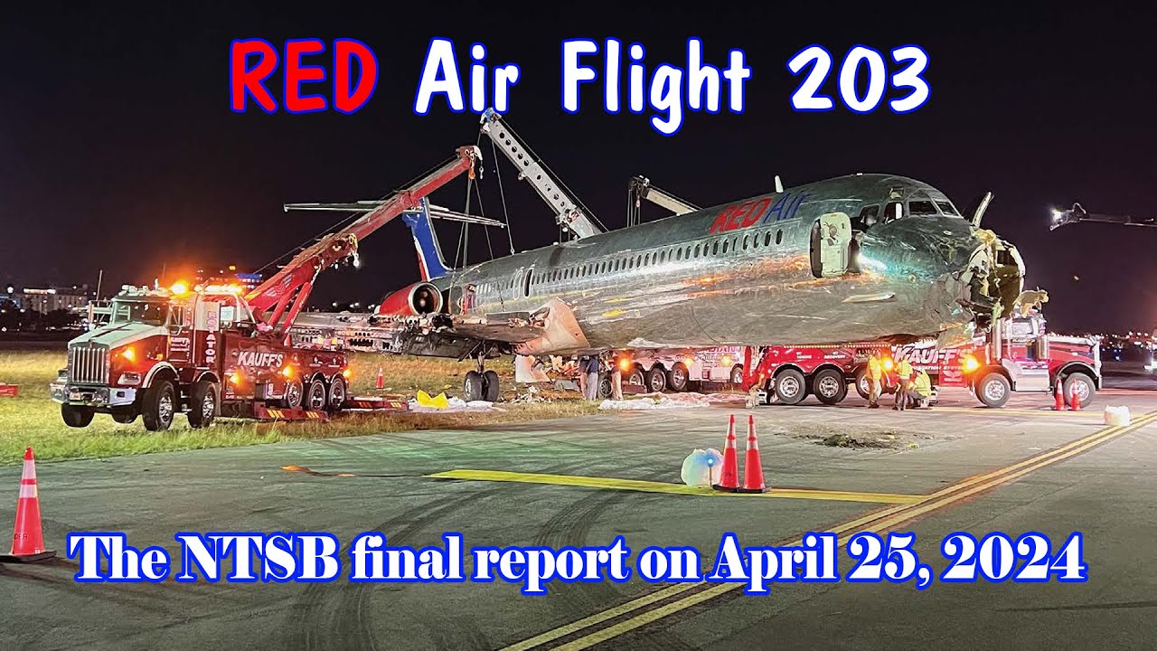 Serious Landing Incident in Miami | Red Air Airline MD 82 Flight 203 ...