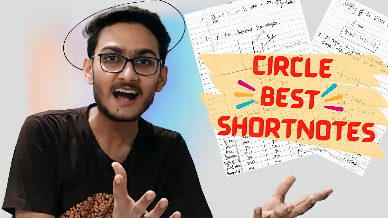 Circle: Shortnotes | IIT-JEE | #shortnotes #circles - YouTube