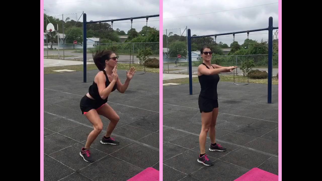 Tuck jump + low impact modification - YouTube