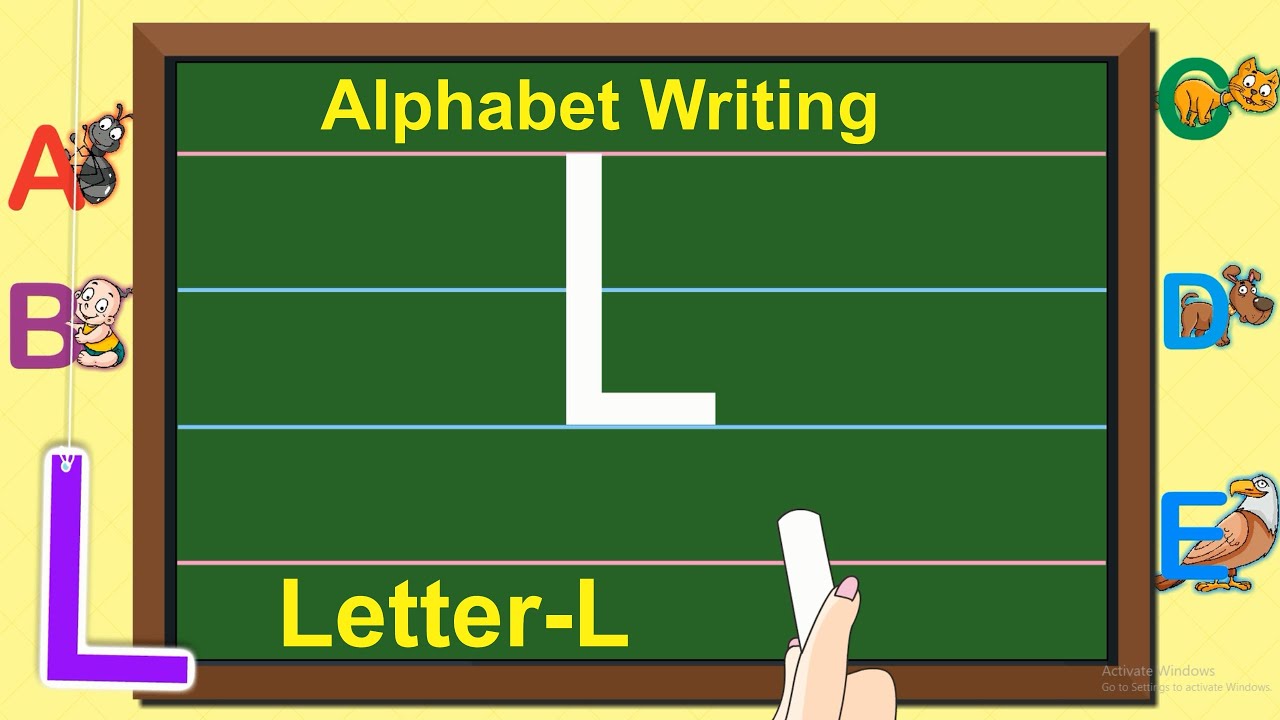 English Capital Letter Writing | Letter - L | Writing Capital ABC for ...