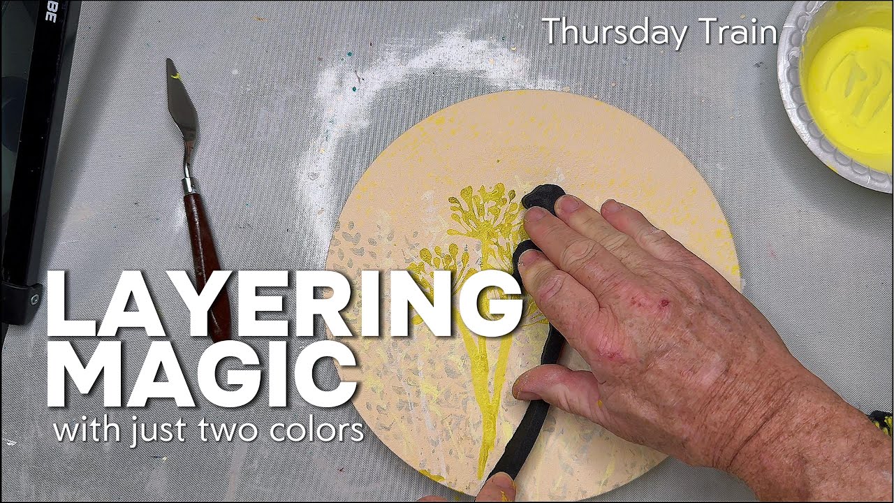 Layering Magic How to Paint Ethereal Art with only two colors - YouTube