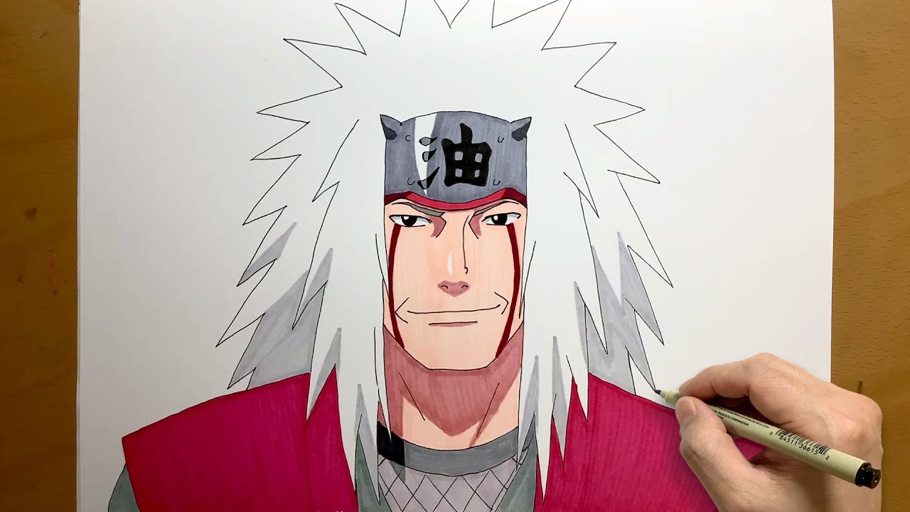 How to Draw Jiraiya from Naruto | How to draw anime | step by step ...