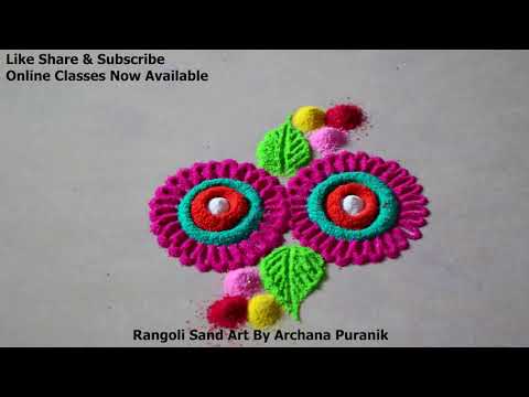 Easy Rangoli For Festivals|Navratri Rangoli|Diwali Rangoli|Dasara ...