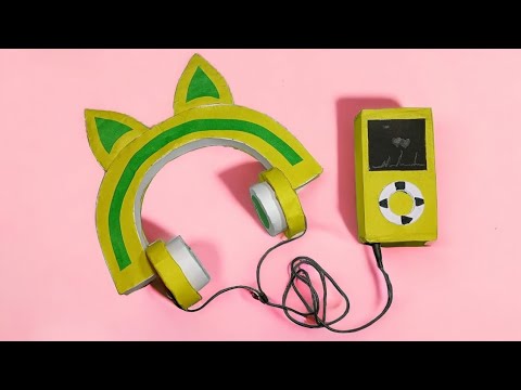 How to make paper cute headphone / origami paper headphone - YouTube