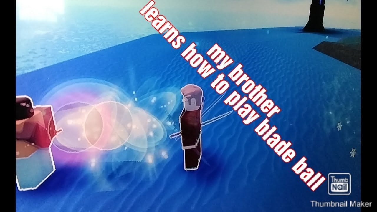 my brother learns how to play blade ball part 1 - YouTube