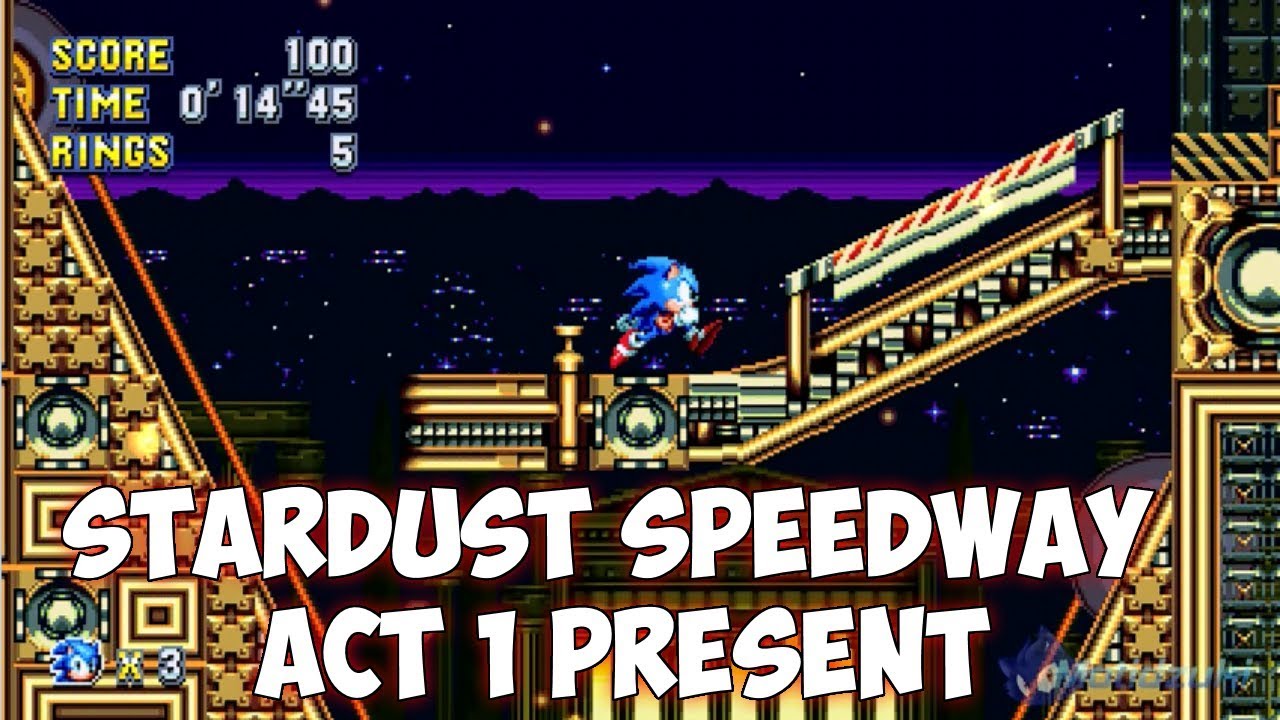 Sonic Mania - Stardust Speedway Act 1 Present | Walkthrough ⮚ Sonic ...