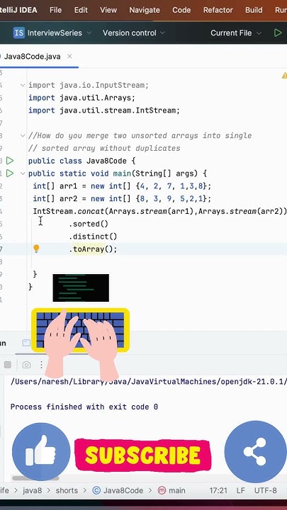 Question 9:How do you merge two unsorted arrays into single sorted ...