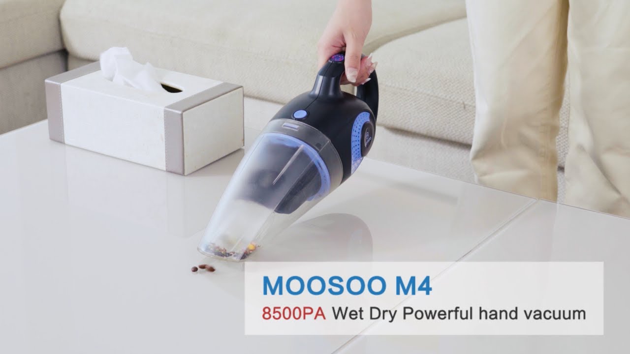 Impressive Wet/Dry Portable Cordless Vacuum, MOOSOO M4 Handheld Vacuum ...