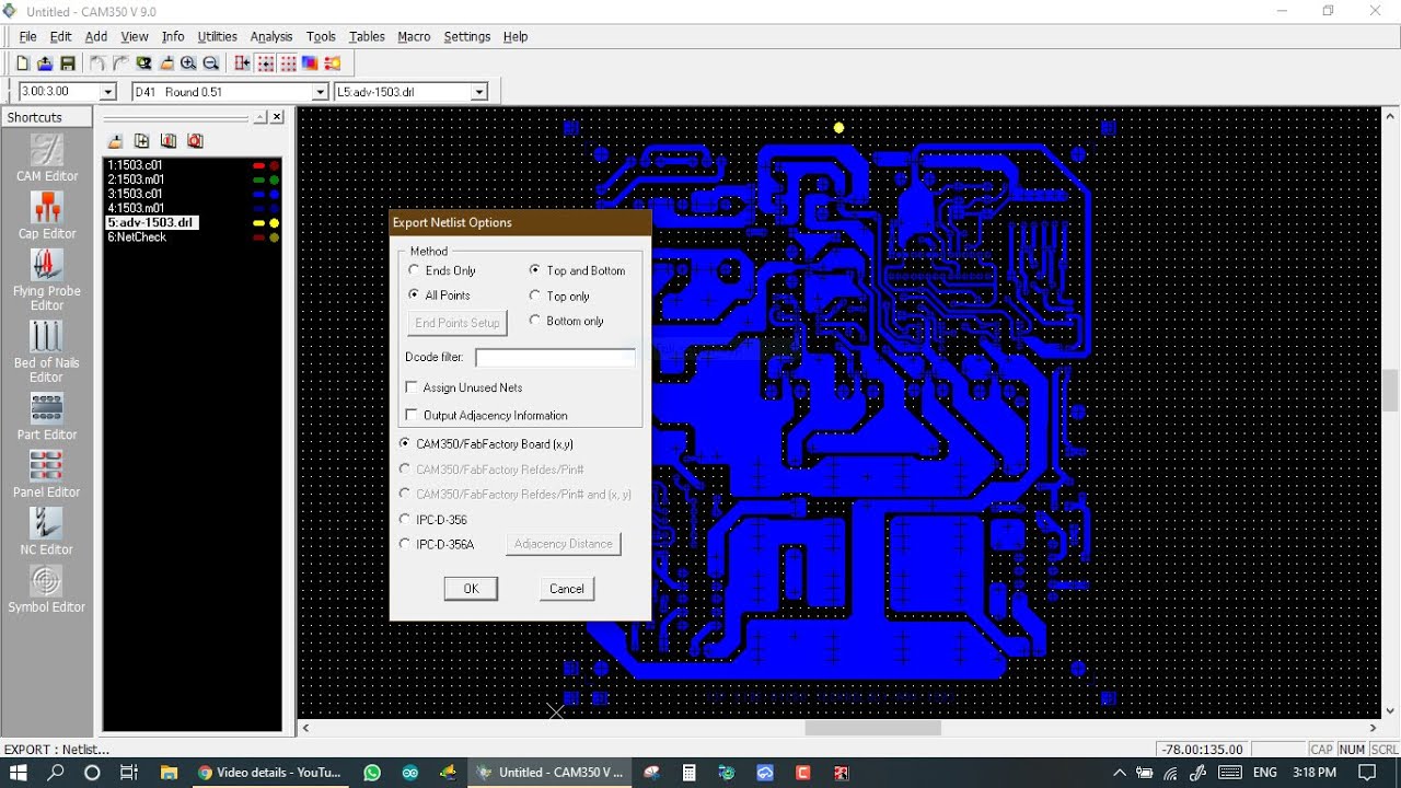 7 How to make Netlist in cam350 software - YouTube
