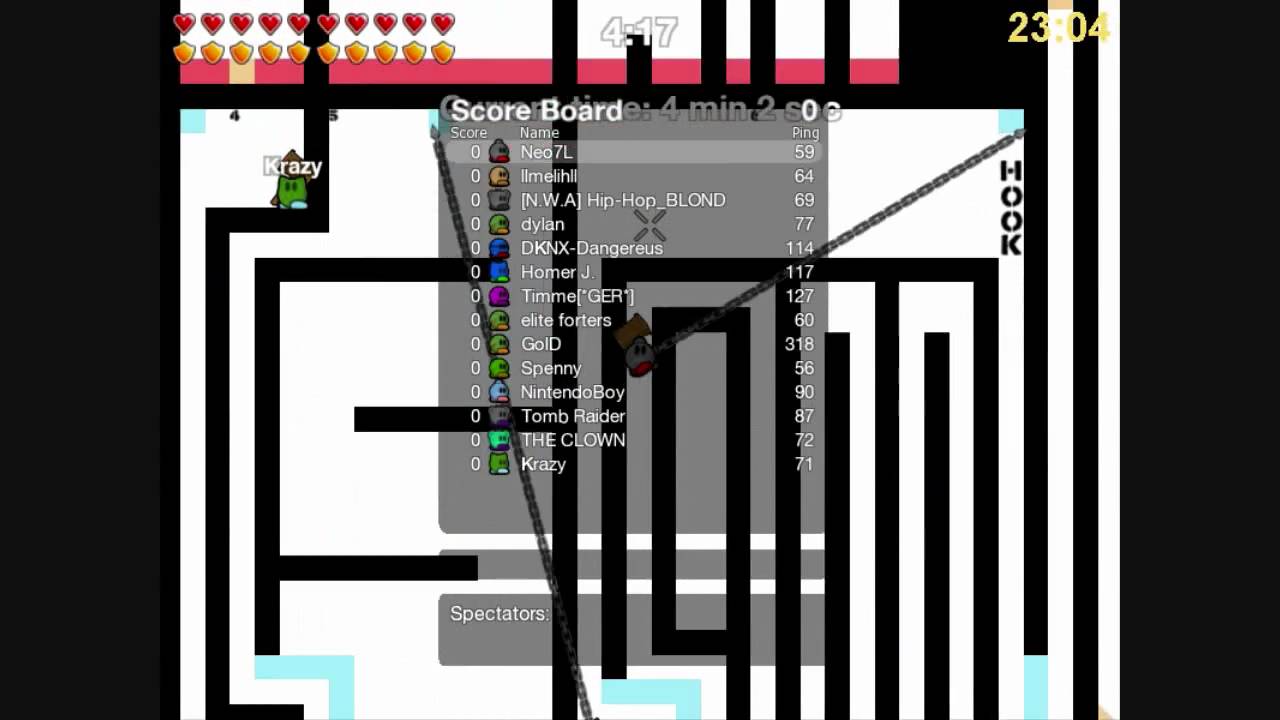 Teeworlds: DDRace Stage 1 till 7 Completed in map eXo-race - YouTube