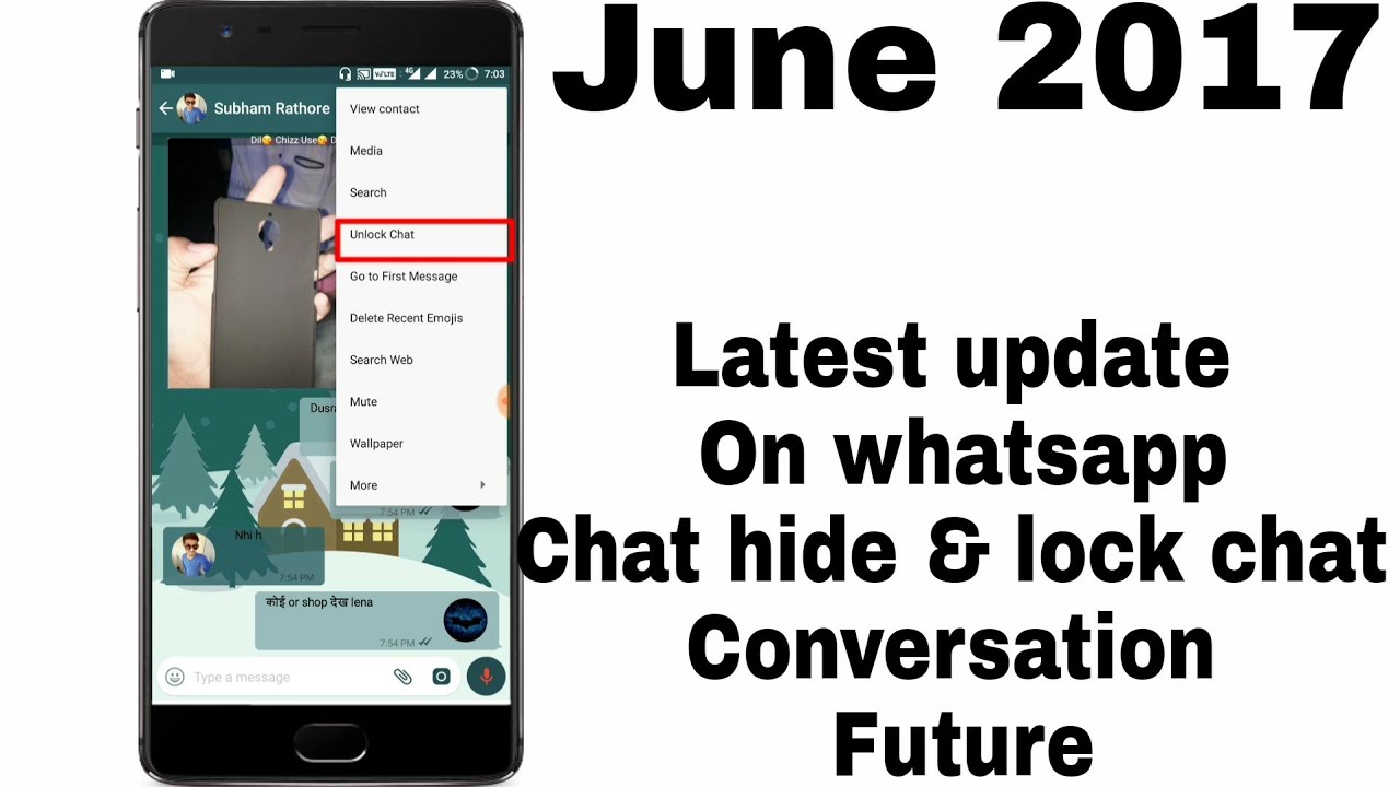 Lock and hide chat, conversation on whatsapp - YouTube