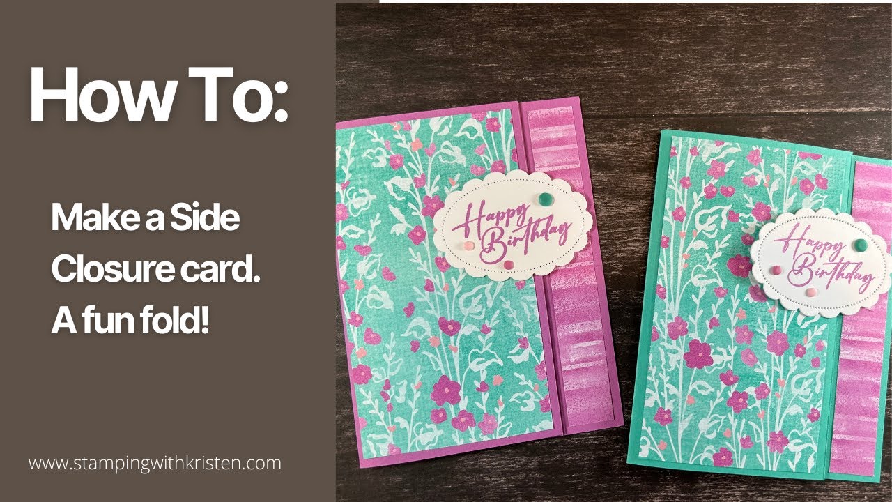 How to make a side closure card - YouTube