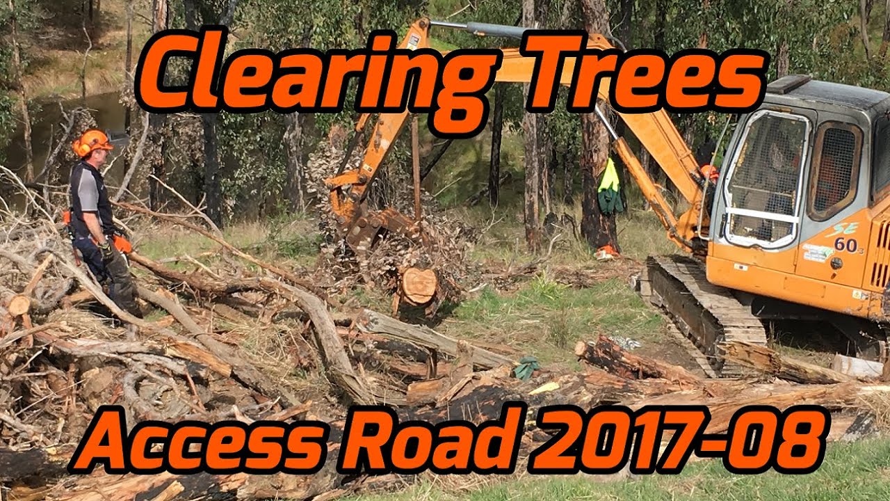 Clearing Trees from the access Road - 2017-08 - YouTube