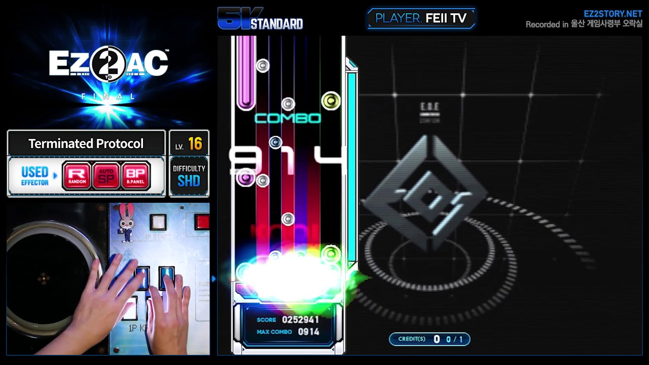 [EZ2AC : FN] 5K (16) Terminated Protocol [SHD][Random][Real Sound+] - YouTube