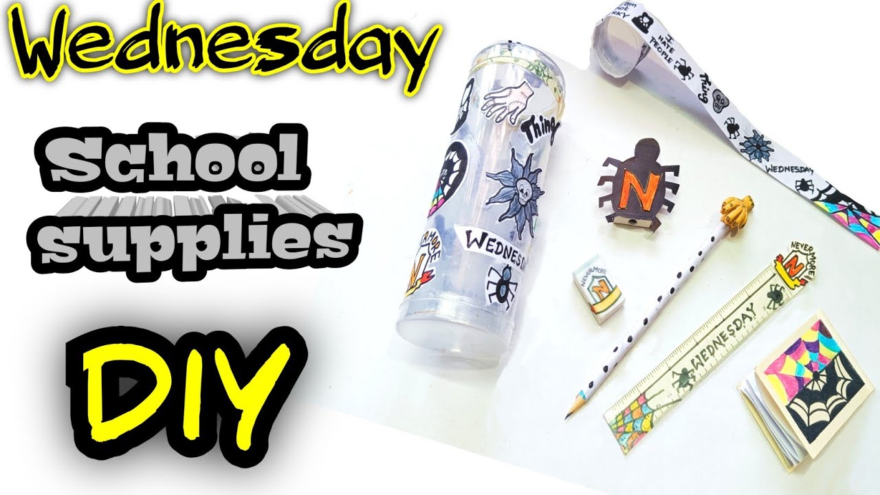 DIY how to make wednesday School supplies at home easy #wednesday #art ...