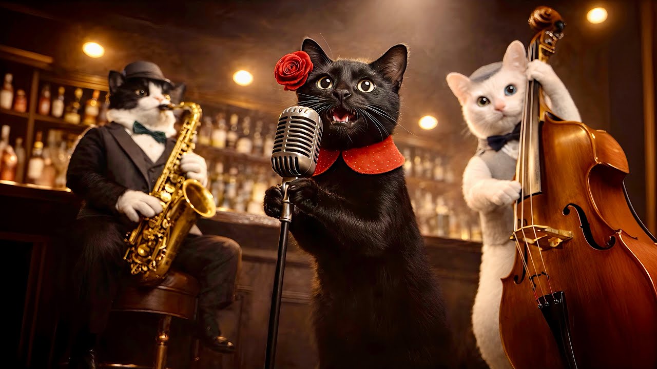 Retro Jazz Cats’ | Midnight 1940s Swing Jazz Bar - YouTube