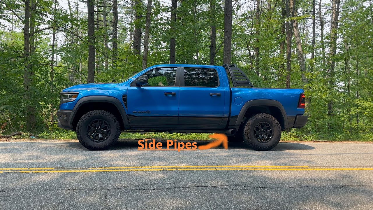 here we go again straight pipes and side pipes on my TRX - YouTube