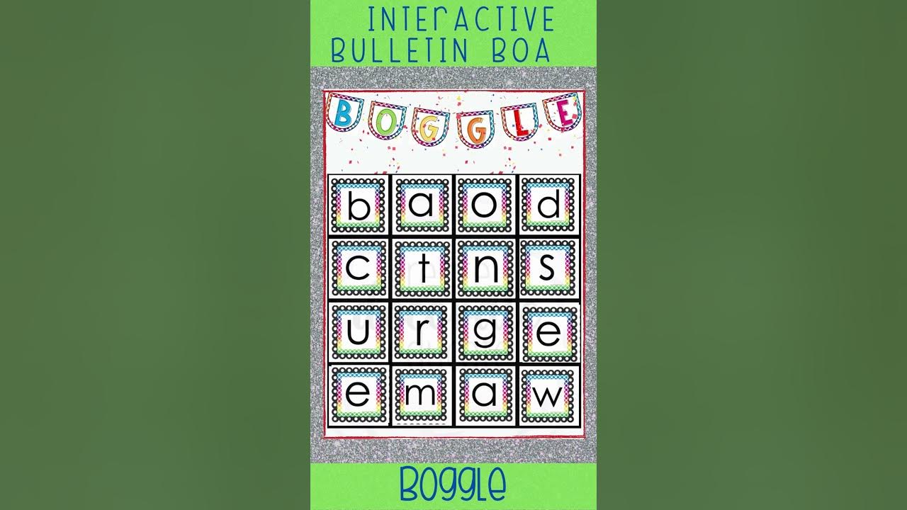 Boggle | Interactive Bulletin Boards | Reading Center Ideas - YouTube