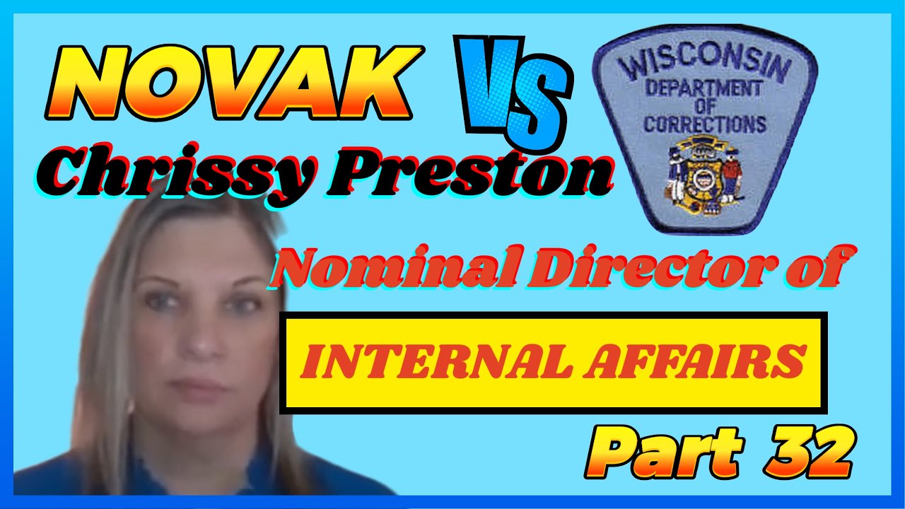 Novak 32 Chrissy Preston Nominal Head of Internal Affairs - YouTube