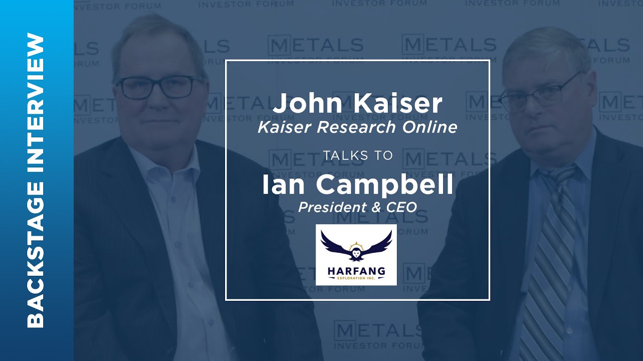 Ian Campbell of Harfang Exploration talks to John Kaiser at the March ...