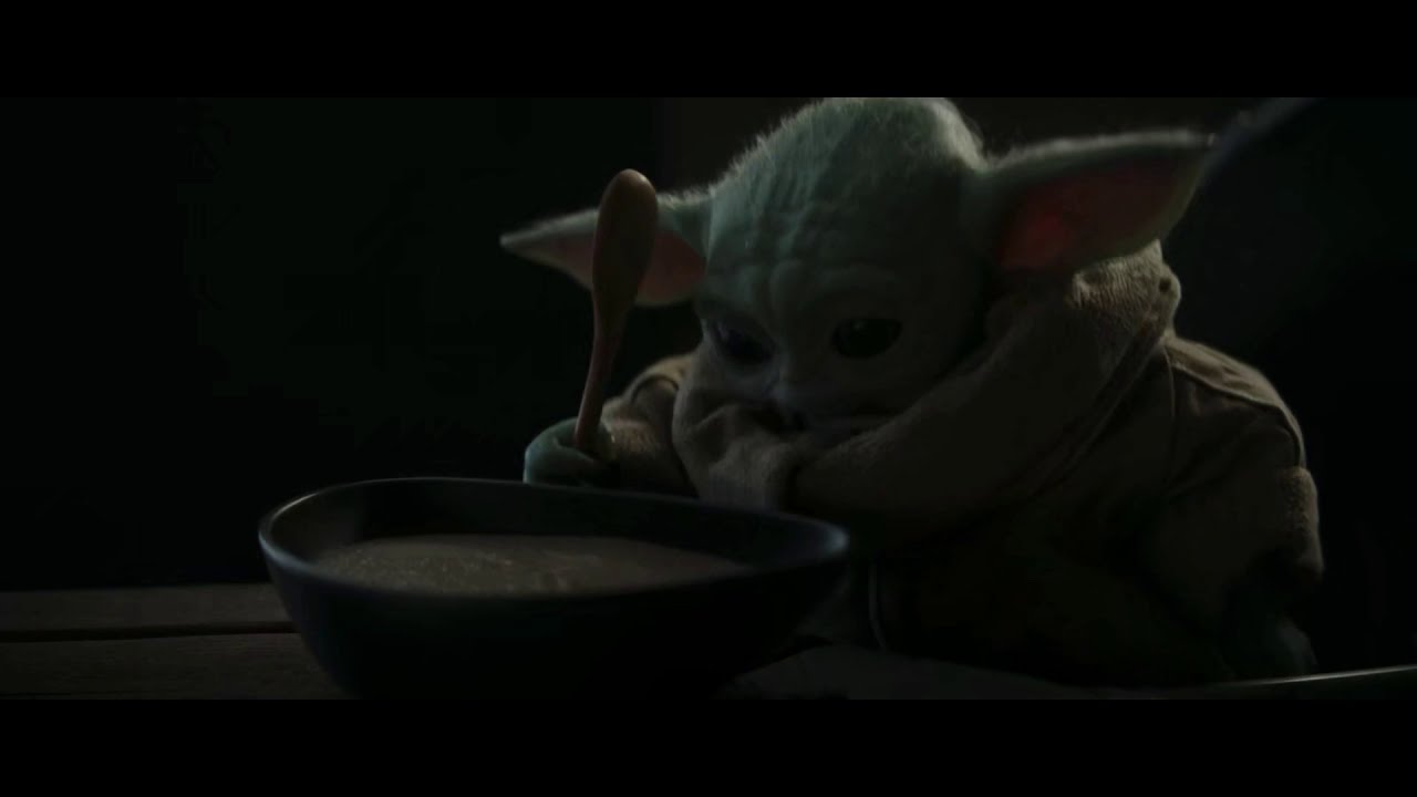 Baby Yoda (Grogu) Eating Chowder Scene - The Mandalorian Season 2x3 ...