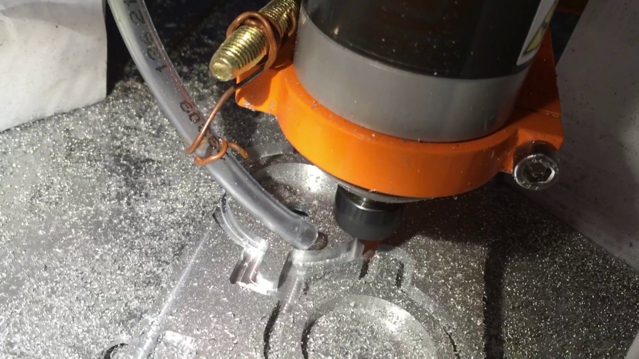 Stepcraft pocket milling into aluminum - YouTube