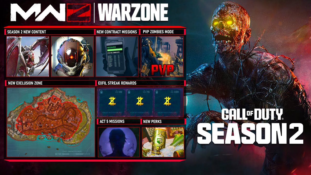 HUGE MW3 Zombies Season 2 Content Update! (New Exclusion Zone, PVP Mode ...