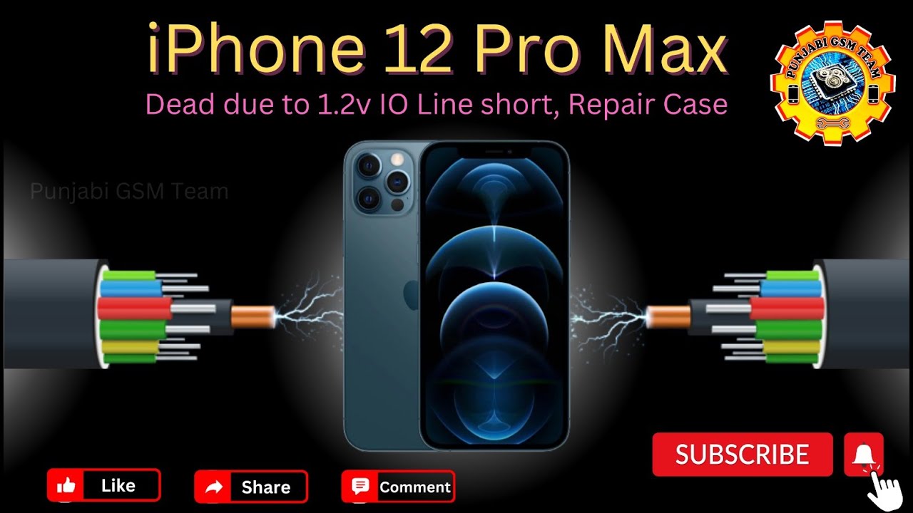 iPhone 12 pro max Dead due to 1.2v IO Line short, Repair Case. - YouTube