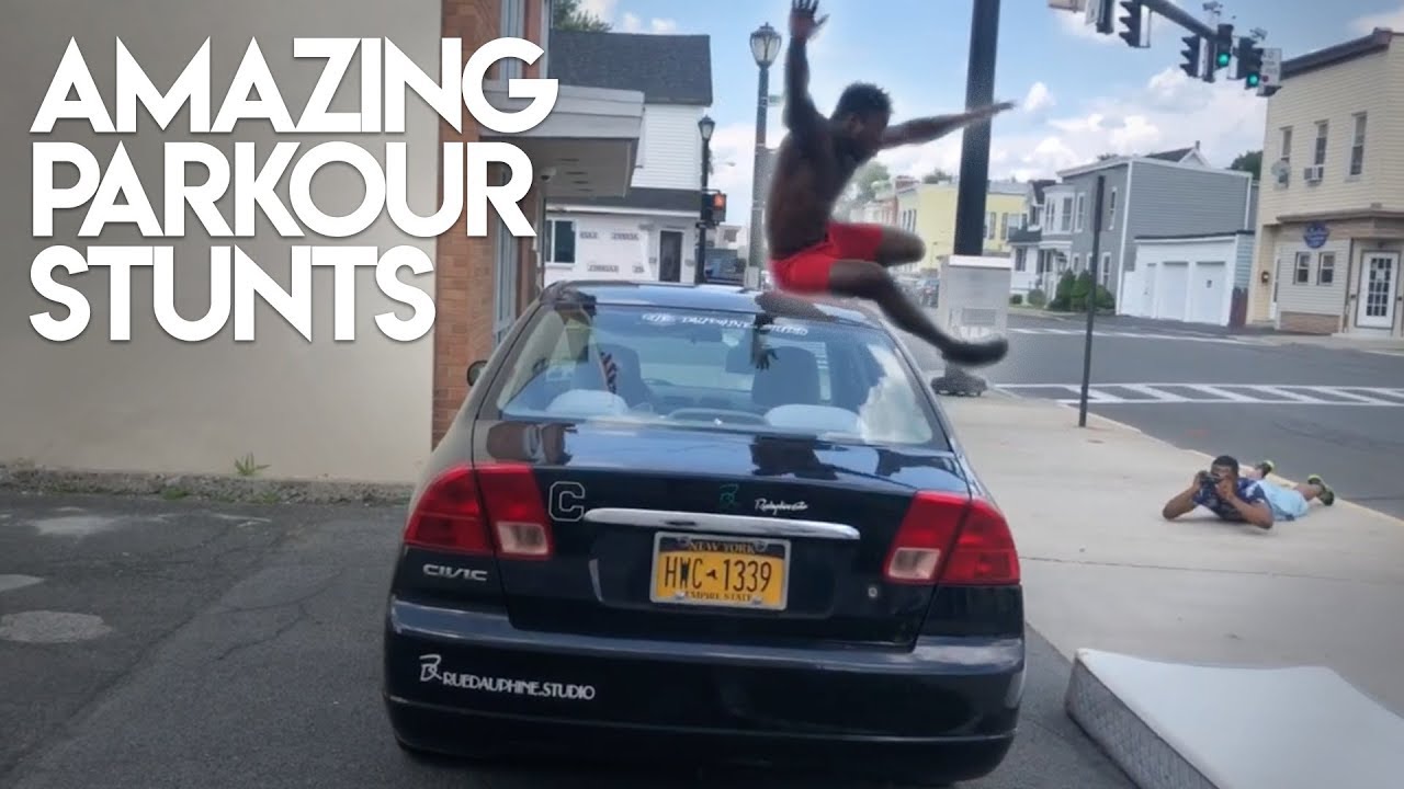 Gymnast Shows Off Amazing Parkour Stunts | Incredible Freerunning - YouTube