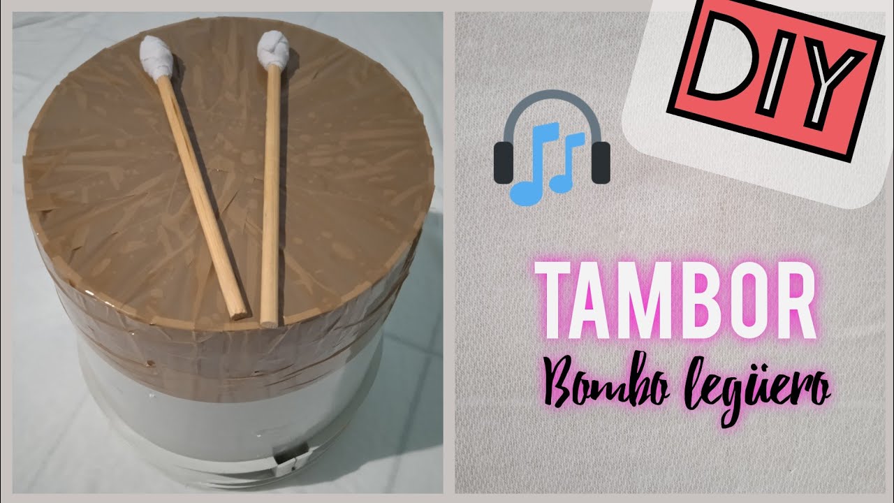 DIY Tambor - Bombo legüero con materiales reciclados - YouTube