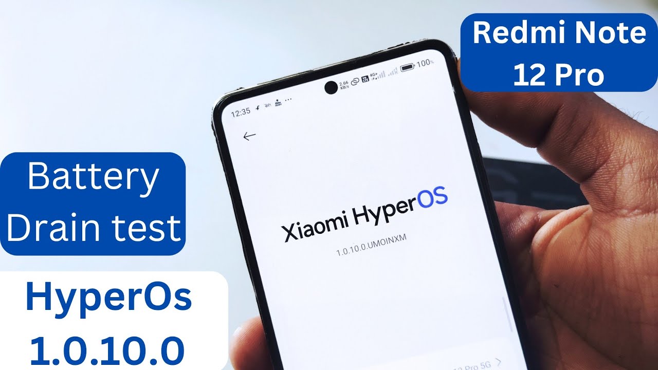 Redmi Note 12 Pro Battery drain Test after HyperOs 1.0.10.0 Update ...